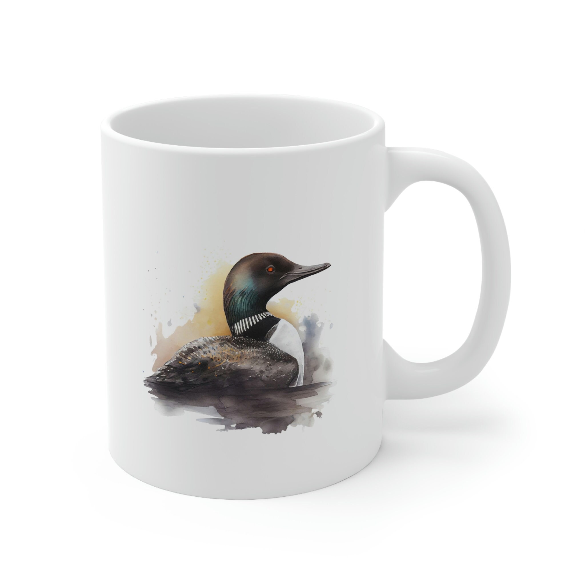 Minnesota Loon Mug Best Common Loon Gifts Watercolor Lake Loon Lake ...