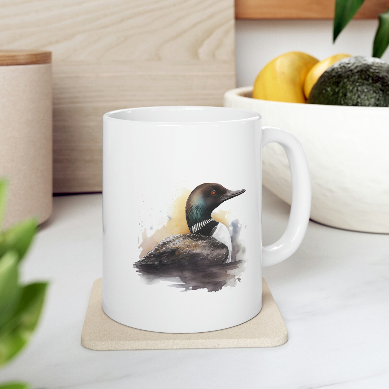 Minnesota Loon Mug Best Common Loon Gifts Watercolor Lake Loon Lake ...
