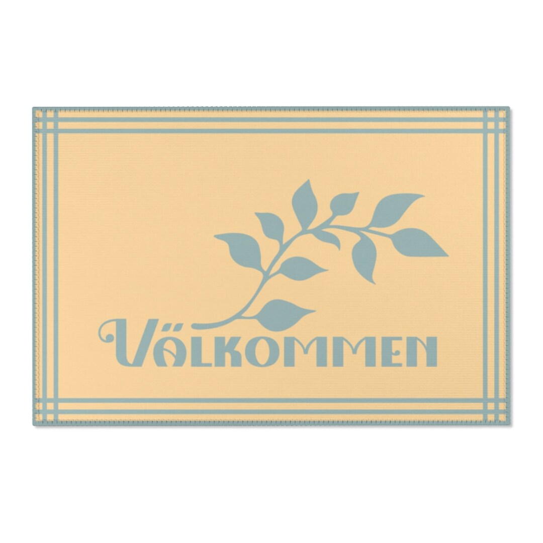 Valkommen Welcome Mat | Välkommen Matta * Scandinavian Swedish Welcome ...