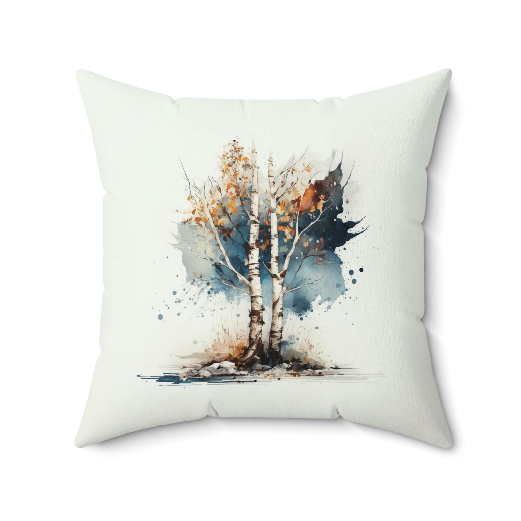Watercolor Birch Tree Pillow Cover | Woodland Birch Bark * Tree ...