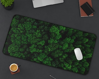 Forest Green Desk Mat Dark Green Office Mat Deep Green - Etsy