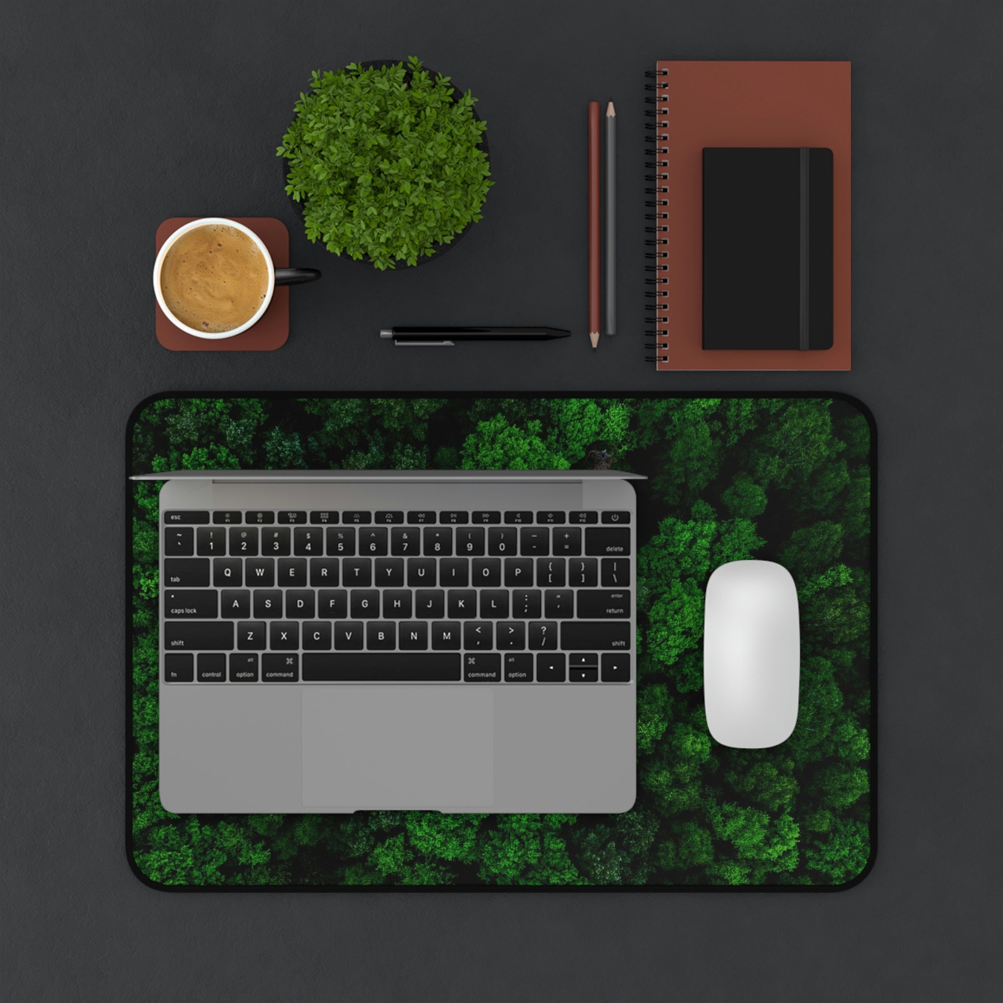 Green Forest Desk Mat Nature Desk Pad Trees Forest Decor - Etsy