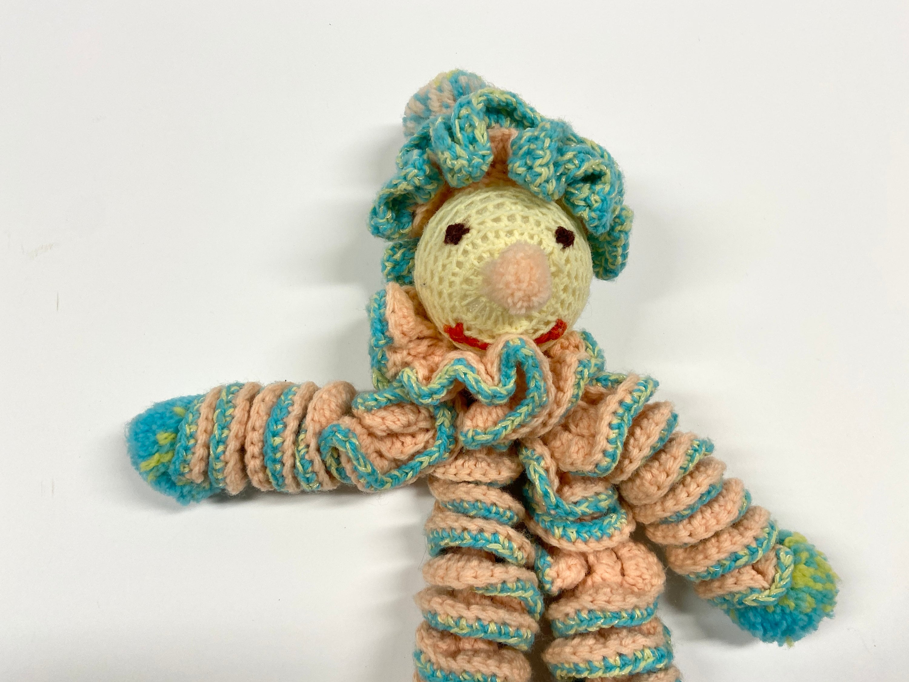 Vintage Crocheted Yarn Clown Doll Handmade 1970s - Etsy