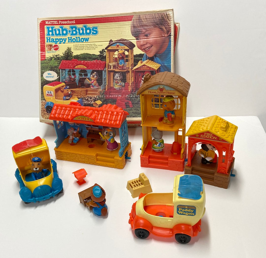 Vintage Hub-bubs Happy Hollow Play Set Mattel Preschool in Box - Etsy