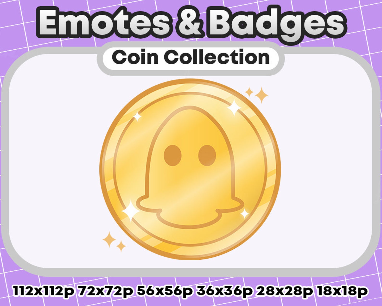Gold Ghost Metallic Token/coin Channel Points Role Icons or Badges ...