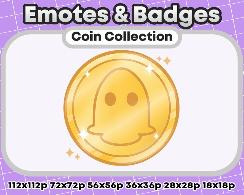 Gold Ghost Metallic Token/coin Channel Points Role Icons or Badges ...