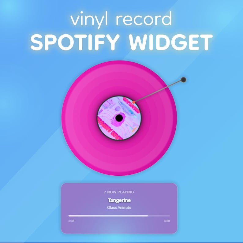 Customizable Spotify Stream Widget - Dynamic Album Colors, OBS Studio ...