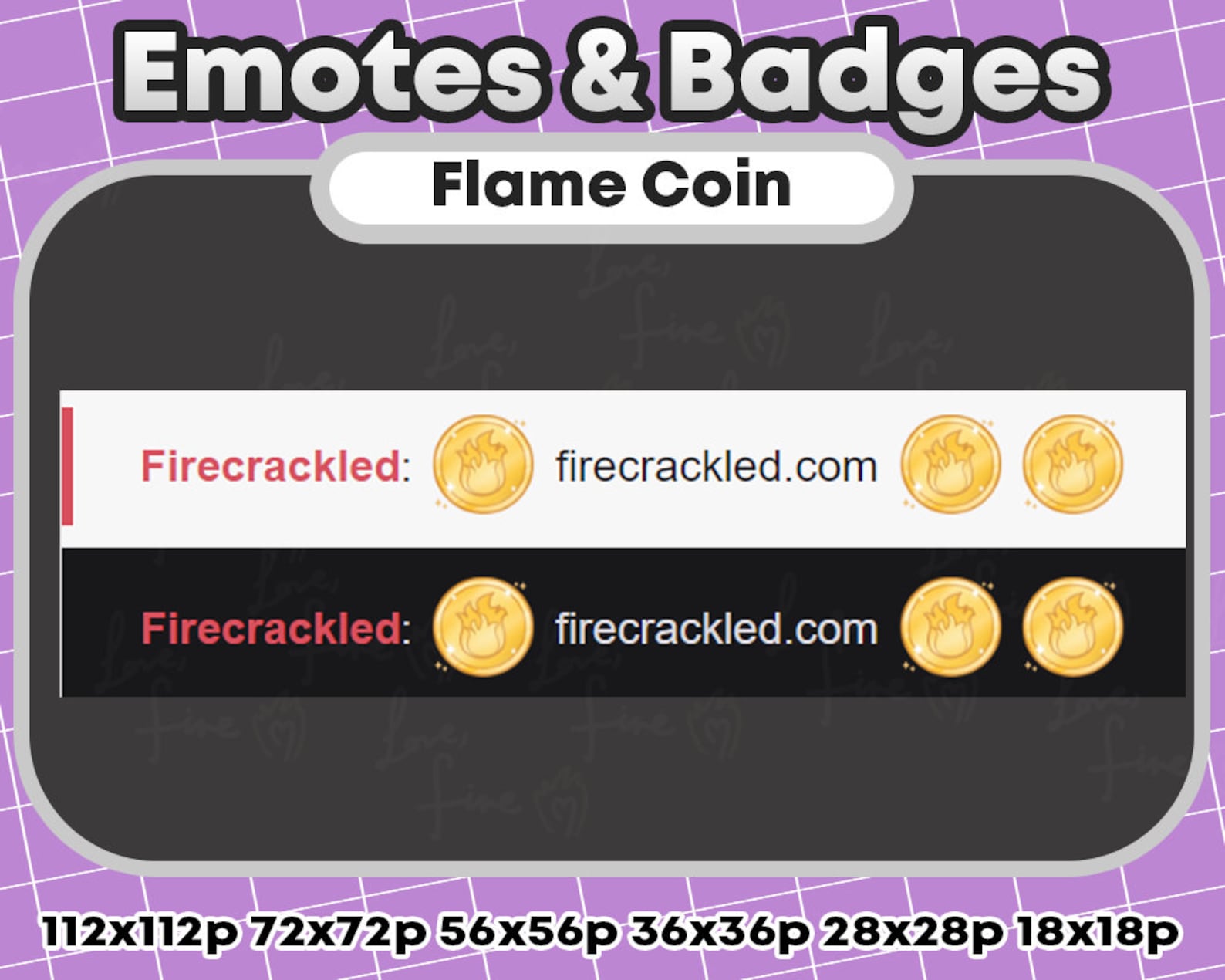 Gold Metallic Fire Token/flame Token Channel Points Role Icons or ...