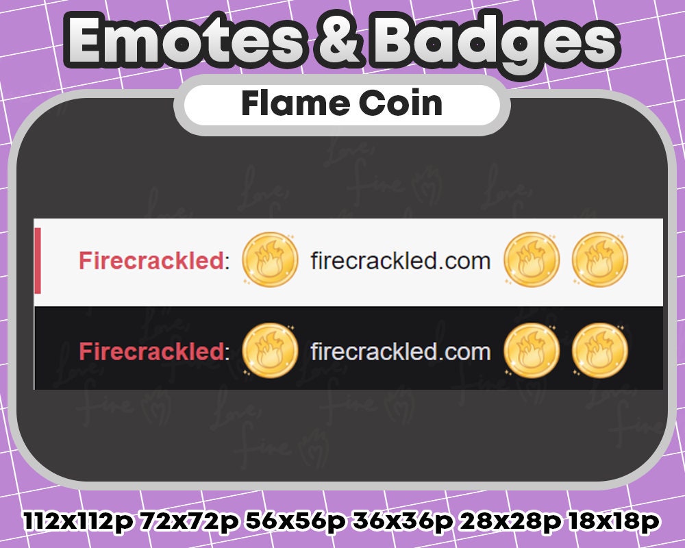 Gold Metallic Fire Token/flame Token Channel Points Role Icons or ...