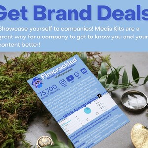 Customizable Blue Media Kit for Tiktok/tiktokkers - One Page Canva ...
