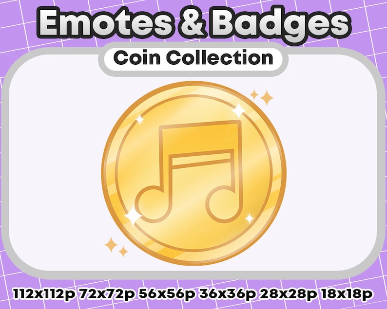 Gold Music Note Metallic Token/coin Channel Points Role Icons - Etsy