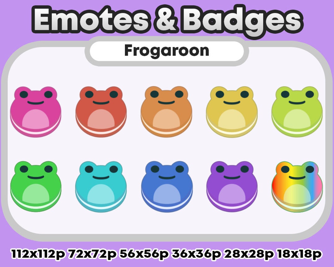 10x Frogaroon Dessert Froggy Emote, Channel Points, Role Icons or Sub ...