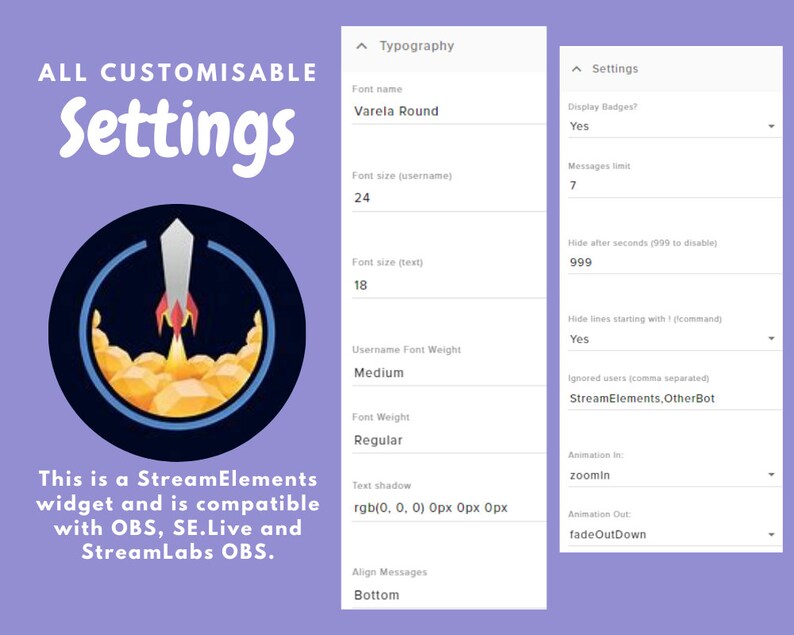 Green Bow Twitch Chat Widget - Animated - Works With OBS Studio ...