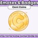 4x Gold Currency Metallic Token/coin Channel Points Role Icons or ...