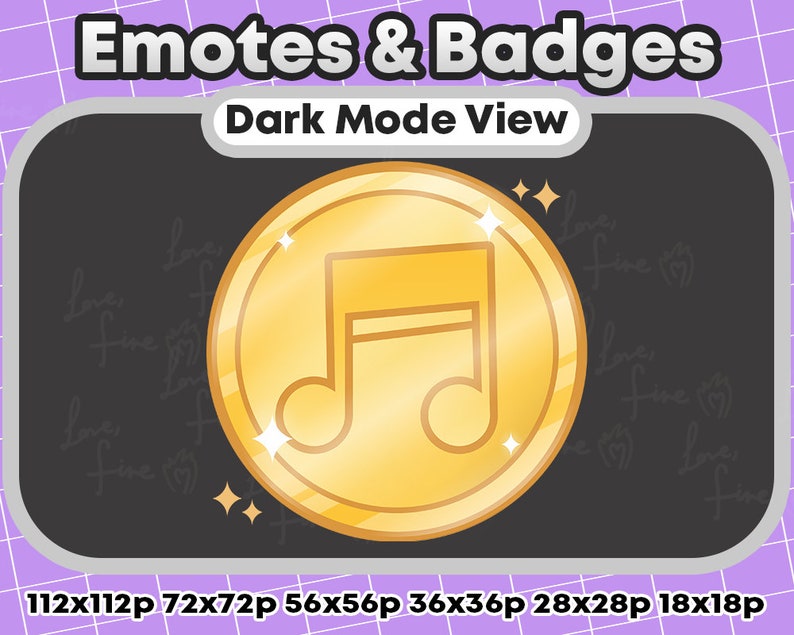 Gold Music Note Metallic Token/coin Channel Points Role Icons - Etsy