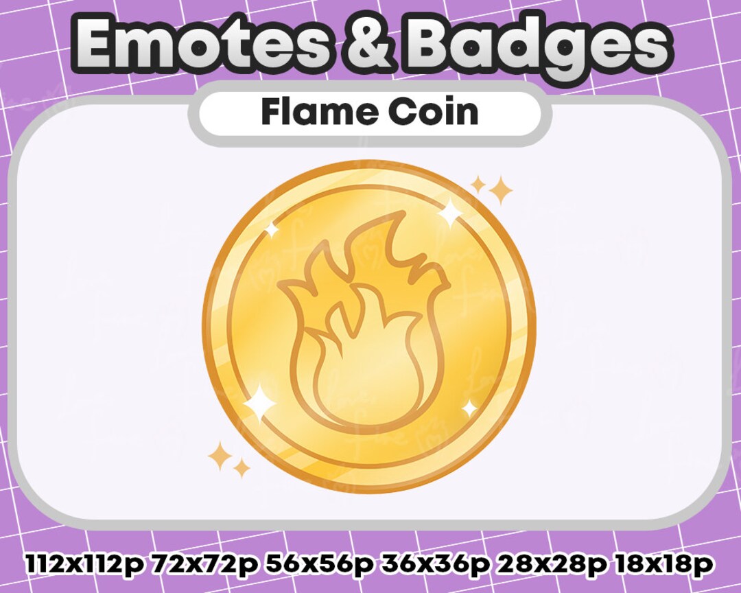 Gold Metallic Fire Token/flame Token Channel Points Role Icons or ...