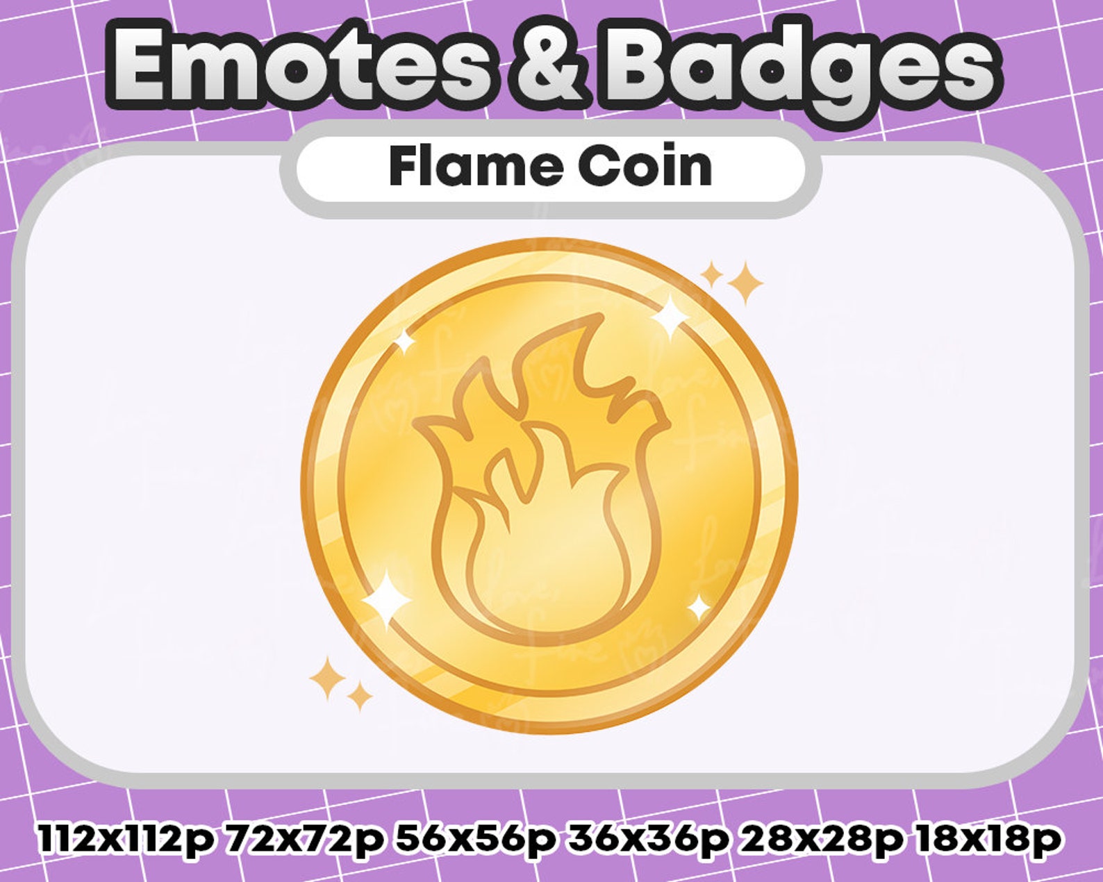 Gold Metallic Fire Token/flame Token Channel Points Role Icons or ...