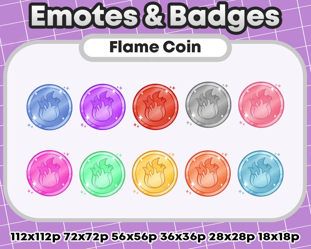 10x Fire Token/flame Token Channel Points Role Icons or Badges - Etsy