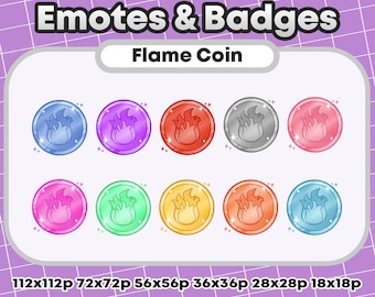 Gold Metallic Fire Token/flame Token Channel Points Role Icons or ...