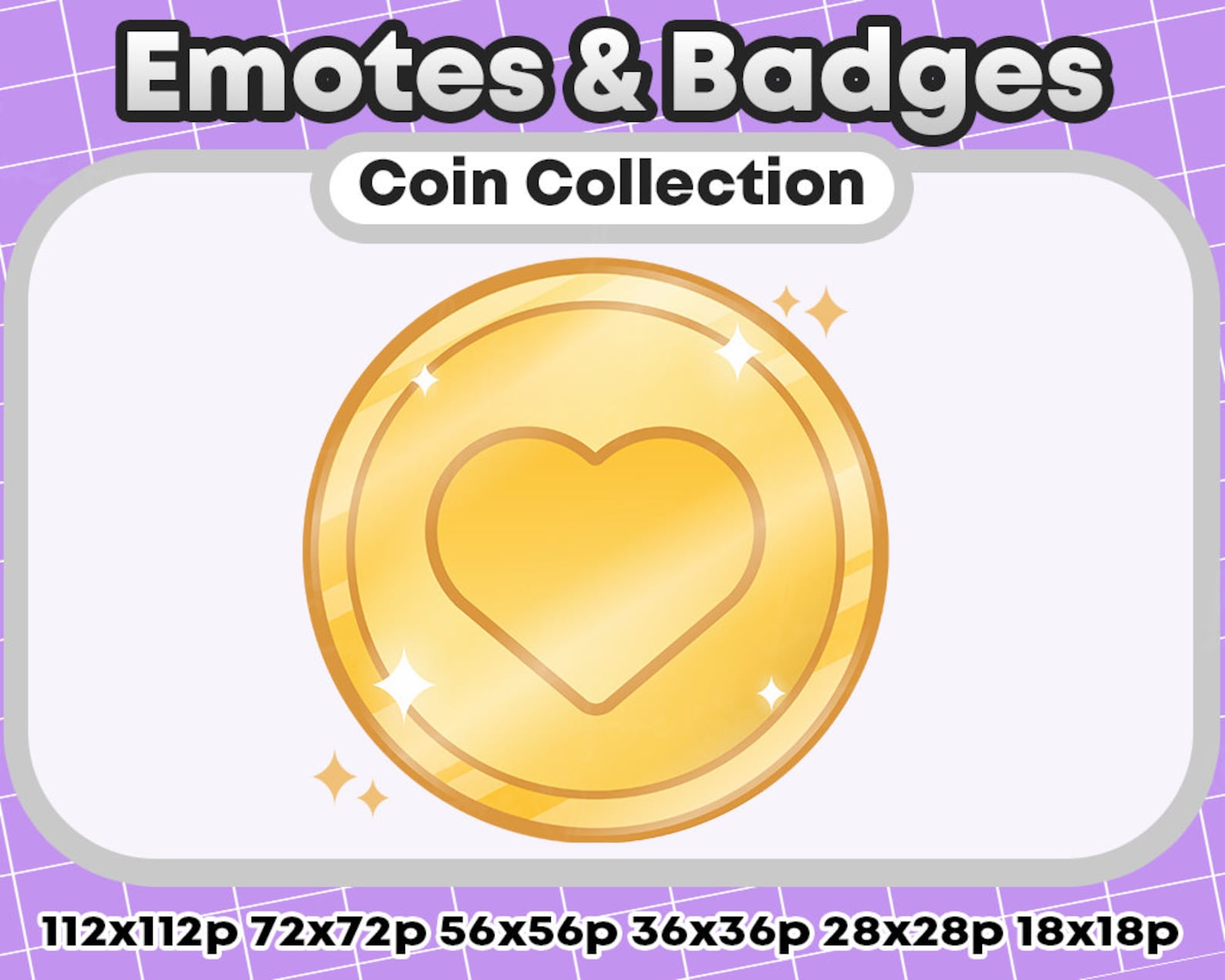 Gold Heart Metallic Token/coin Channel Points Role Icons or Badges ...