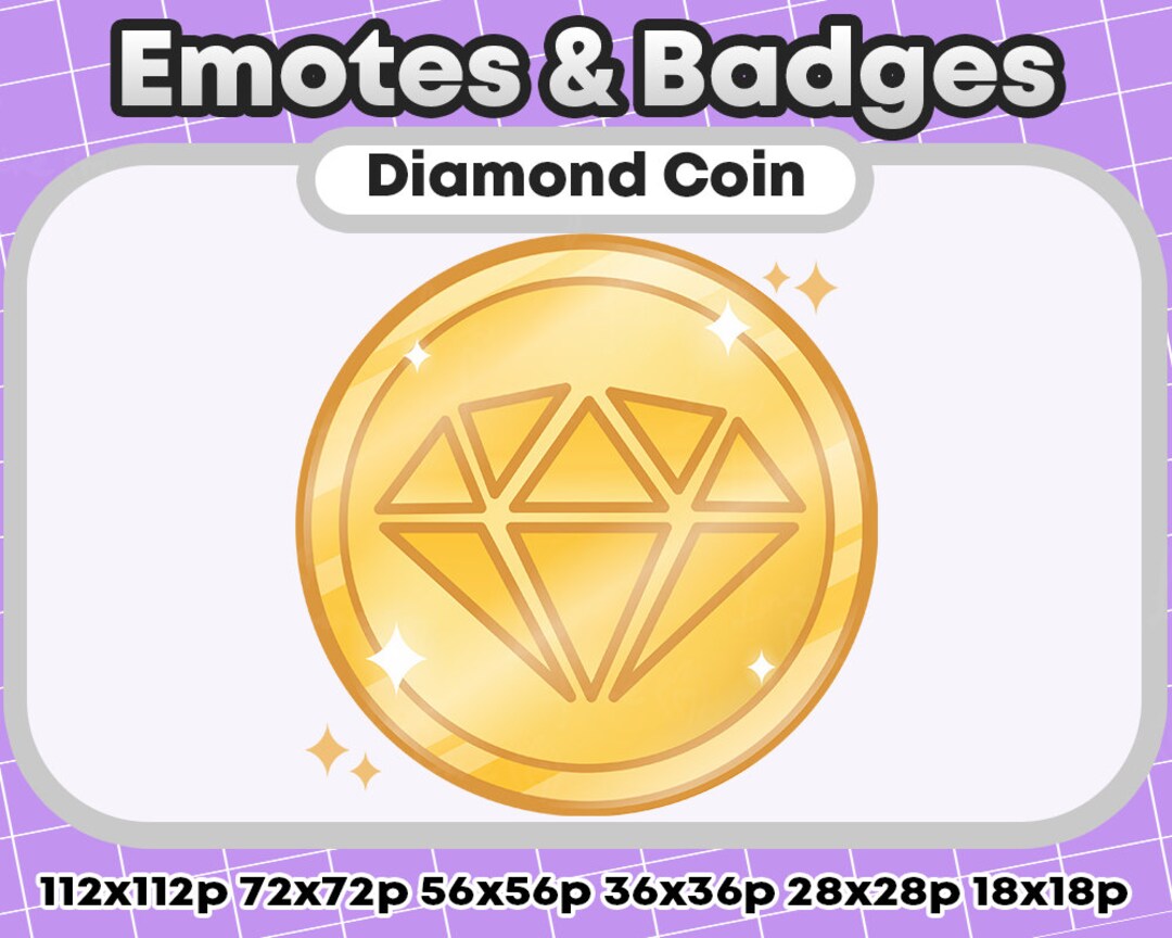 Gold Diamond Metallic Token/coin Channel Points Role Icons or Badges ...
