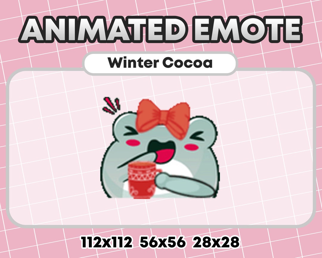 Christmas Frog Winter Cocoa Emote for Twitch Discord Youtube Holiday ...