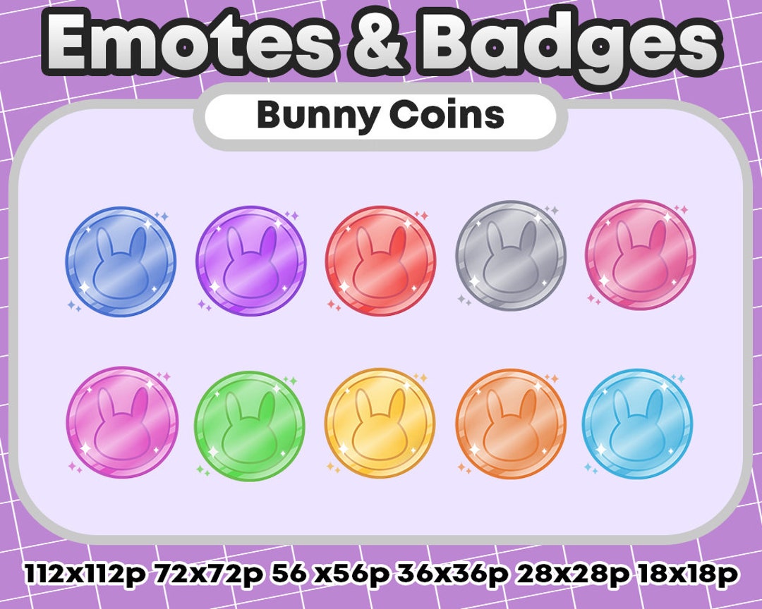 10x Bunny Token/rabbit Token Channel Points Role Icons or Badges Twitch ...