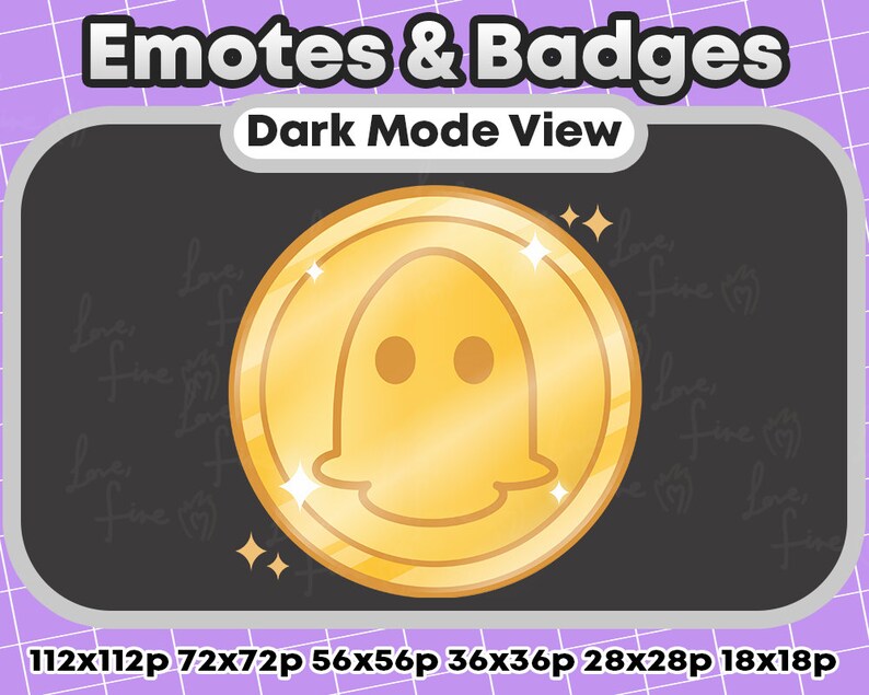 Gold Ghost Metallic Token/coin Channel Points Role Icons or Badges ...
