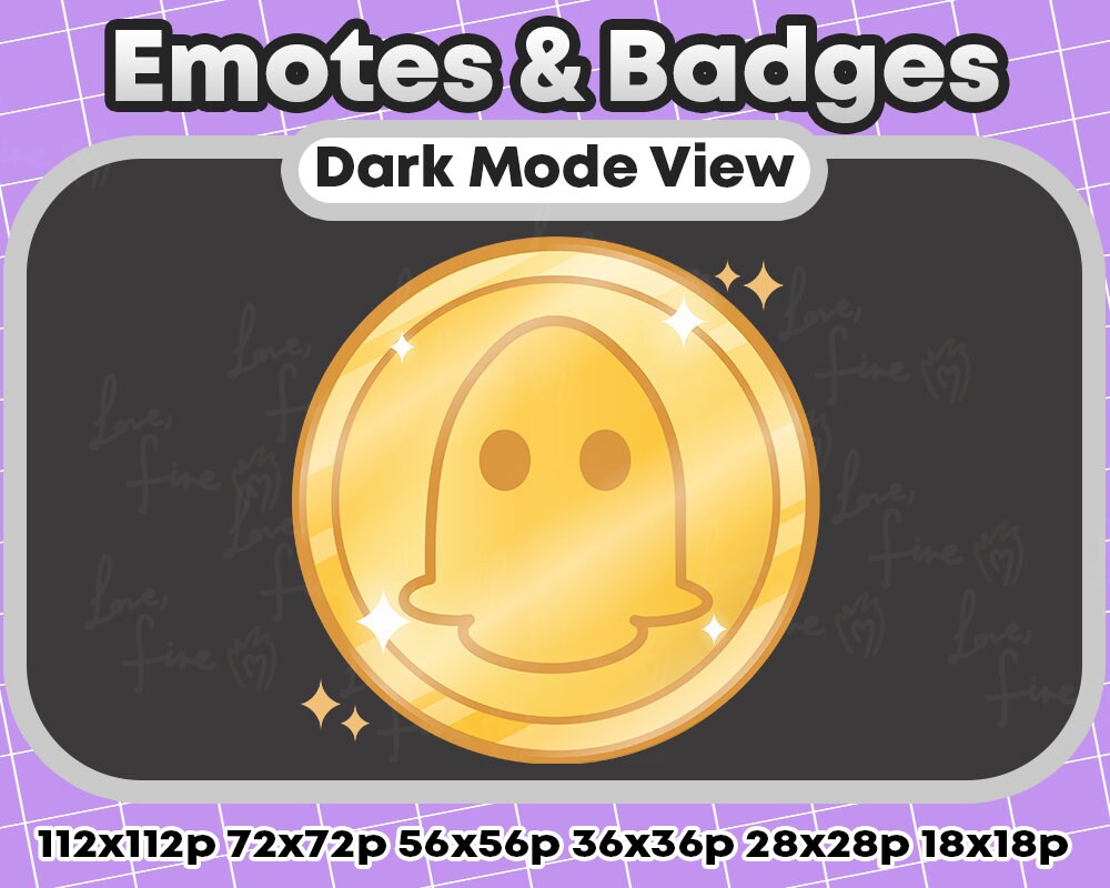 Gold Ghost Metallic Token/coin Channel Points Role Icons or Badges ...