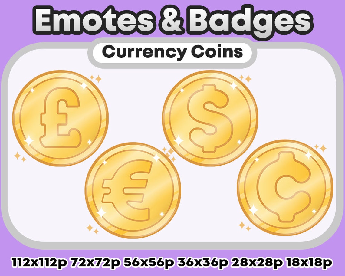 4x Gold Currency Metallic Token/coin Channel Points Role Icons or ...