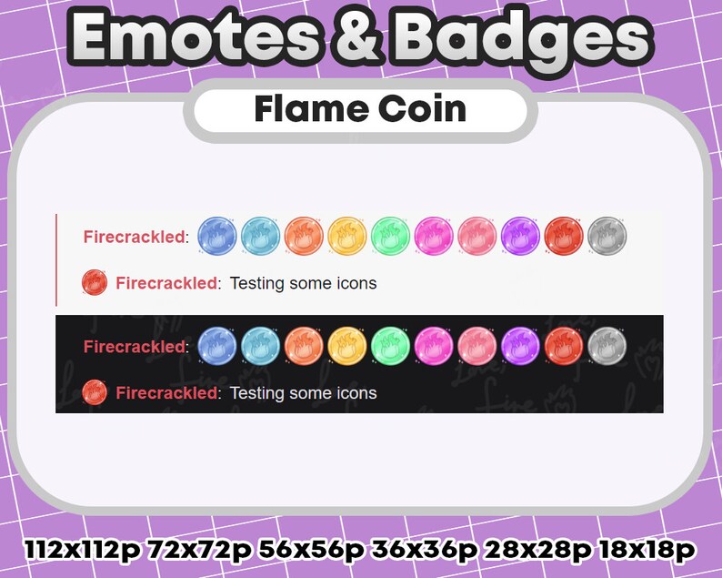 10x Fire Token/flame Token Channel Points Role Icons or Badges - Twitch ...