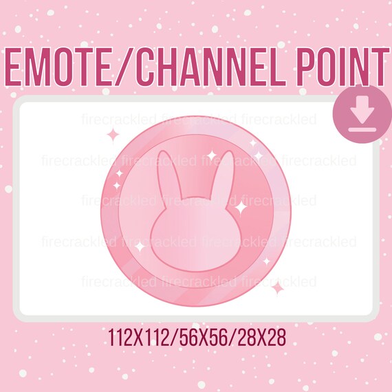 Art & Collectibles Pink Rabbit Emote or Twitch Discord channel point ...