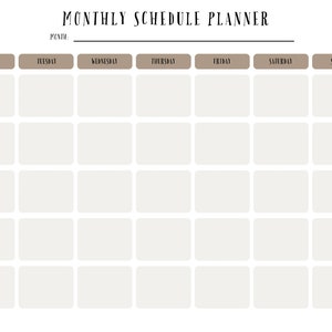 Fun Font Neutral Daily, Weekly, Monthly Planner Template - Etsy
