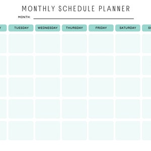Minimalist Mint Daily, Weekly, Monthly Planner Template - Etsy