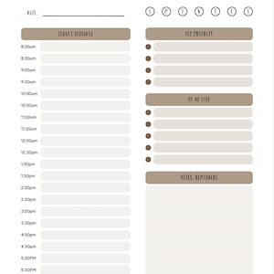Fun Font Neutral Daily, Weekly, Monthly Planner Template - Etsy