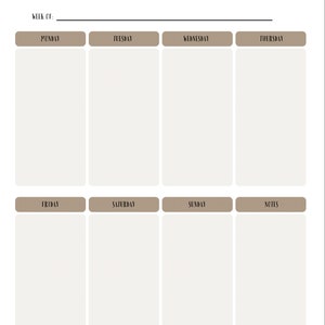 Fun Font Neutral Daily, Weekly, Monthly Planner Template - Etsy