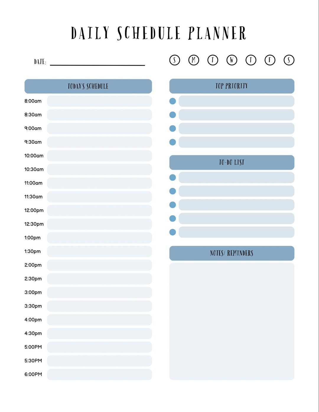 Fun Font Slate Daily, Weekly, Monthly Planner Template - Etsy