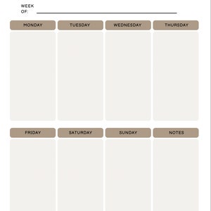 Minimalist Neutral Daily, Weekly, Monthly Planner Template - Etsy