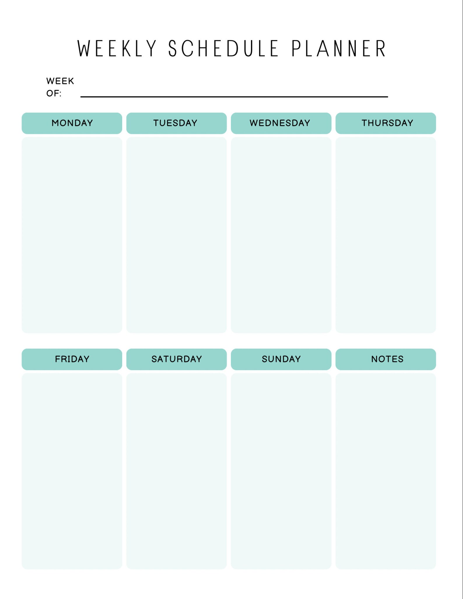 Minimalist Mint Daily, Weekly, Monthly Planner Template - Etsy