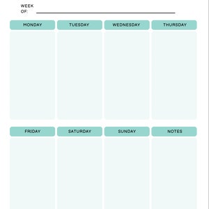 Minimalist Mint Daily, Weekly, Monthly Planner Template - Etsy