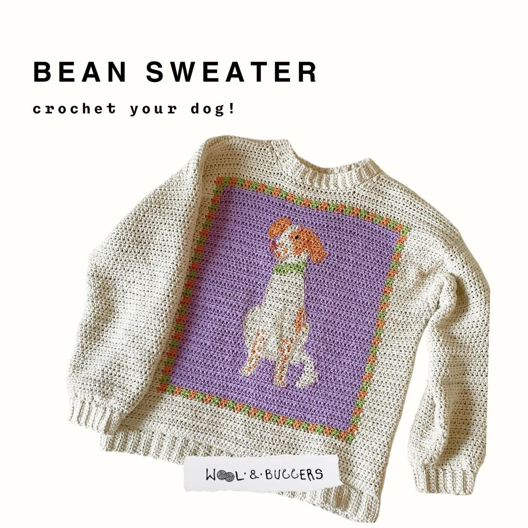 Bean Sweater Crochet Pattern by Wool and Buggers ** PDF Only ** - Etsy