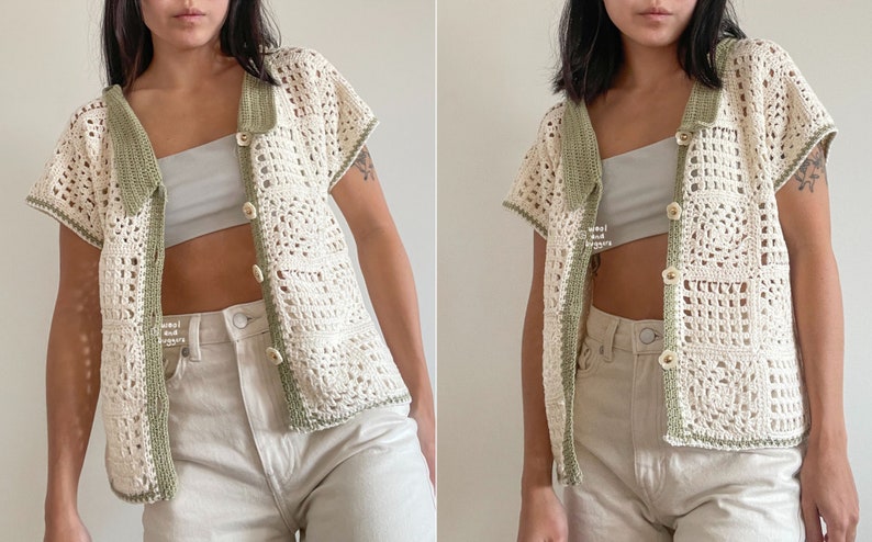 Milk Tea Button-up Crochet Pattern PDF PATTERN ONLY - Etsy