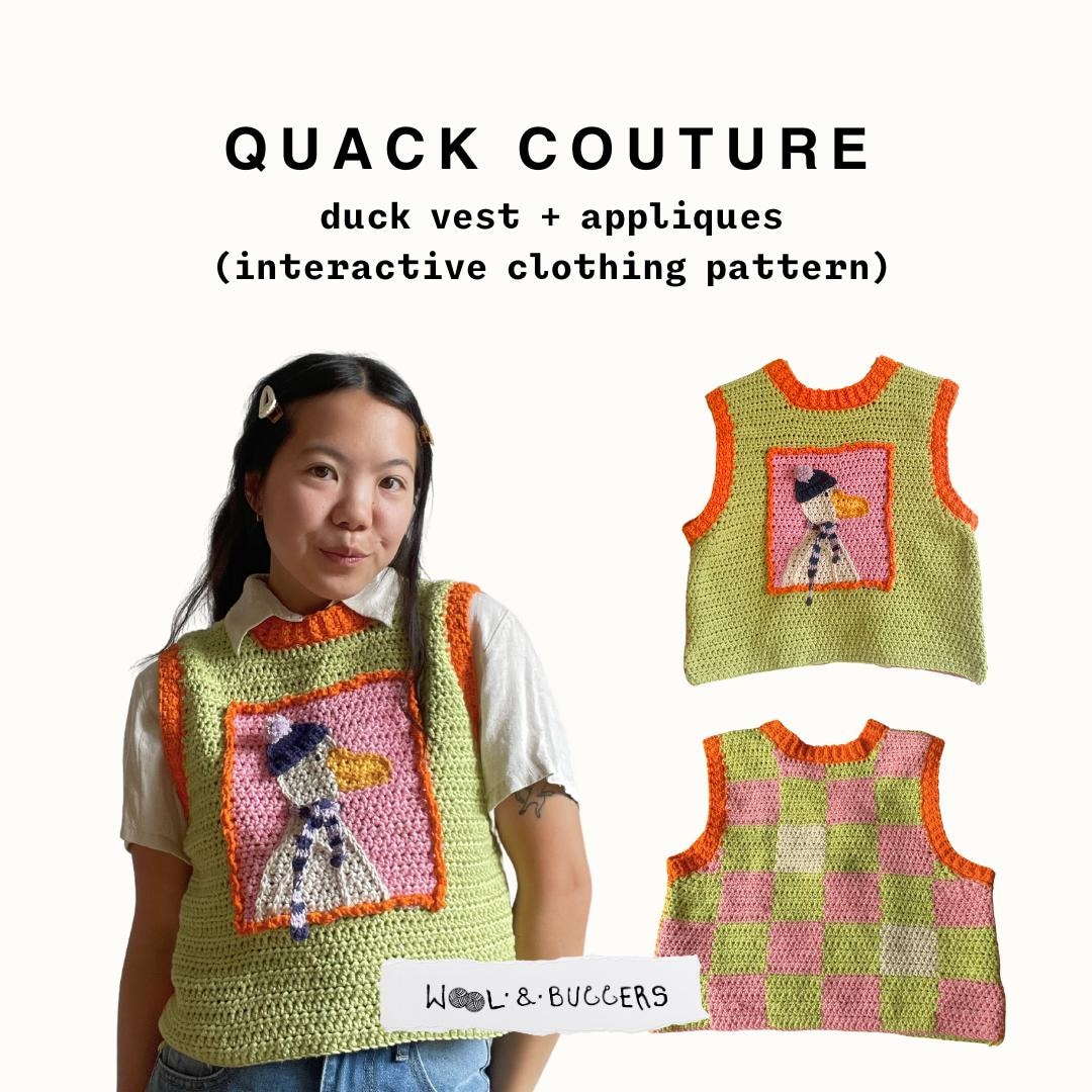 Quack Couture Crochet Vest – ** PATTERN ONLY ** - Etsy