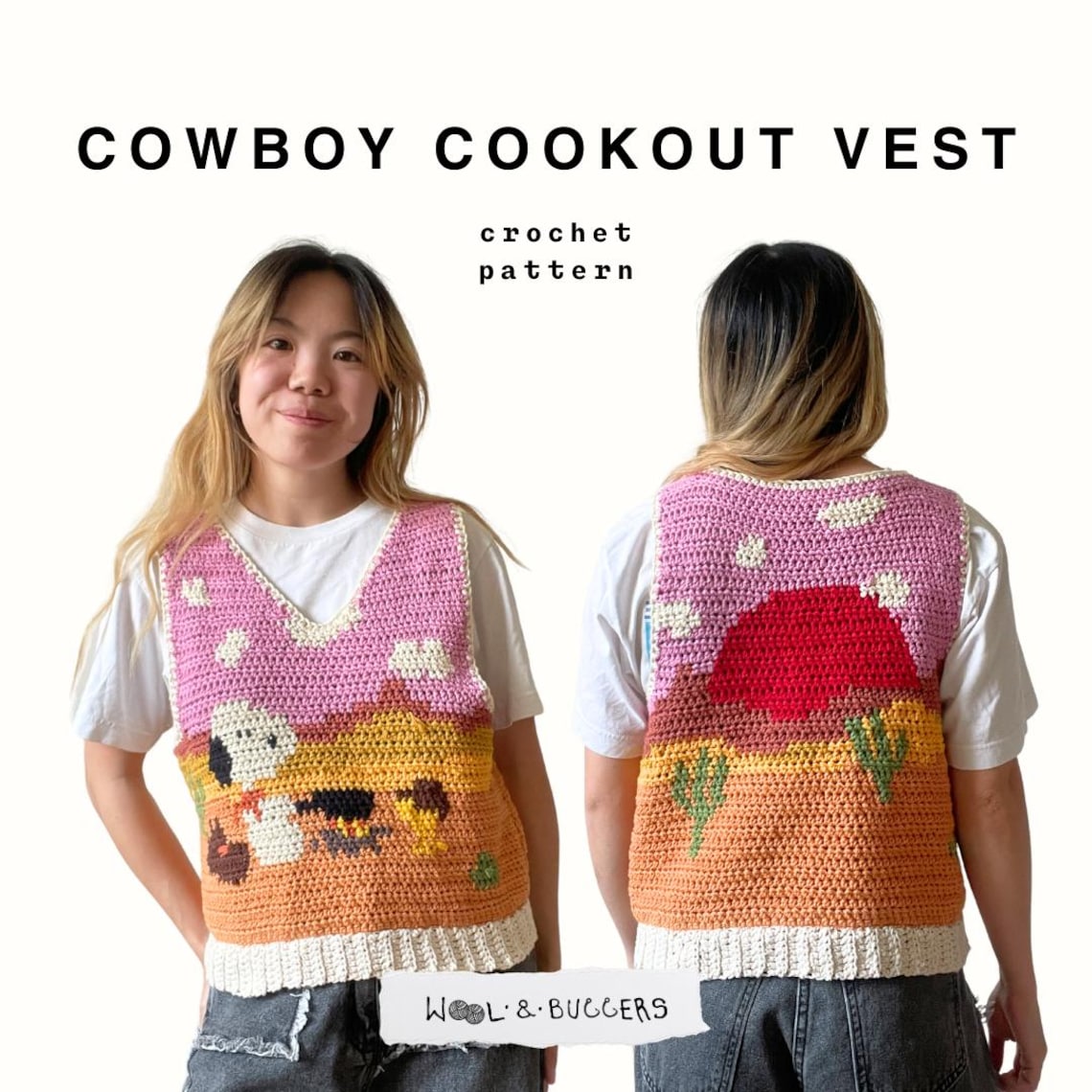 Cowboy Cookout Crochet Vest – PATTERN ONLY - Etsy