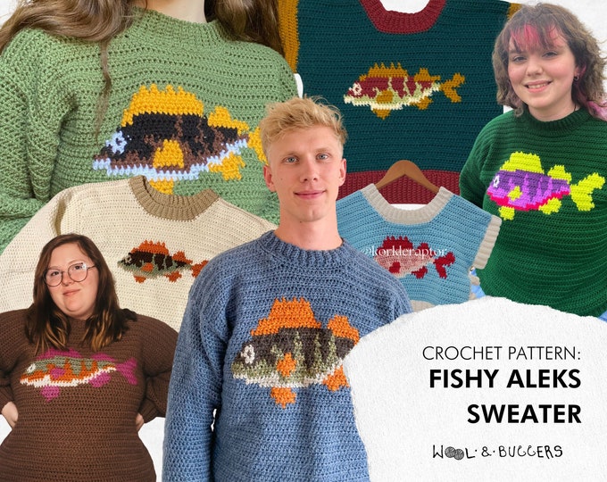 Knitting Pattern for Salish Garden Octopus Sweater Small and Medium - Etsy