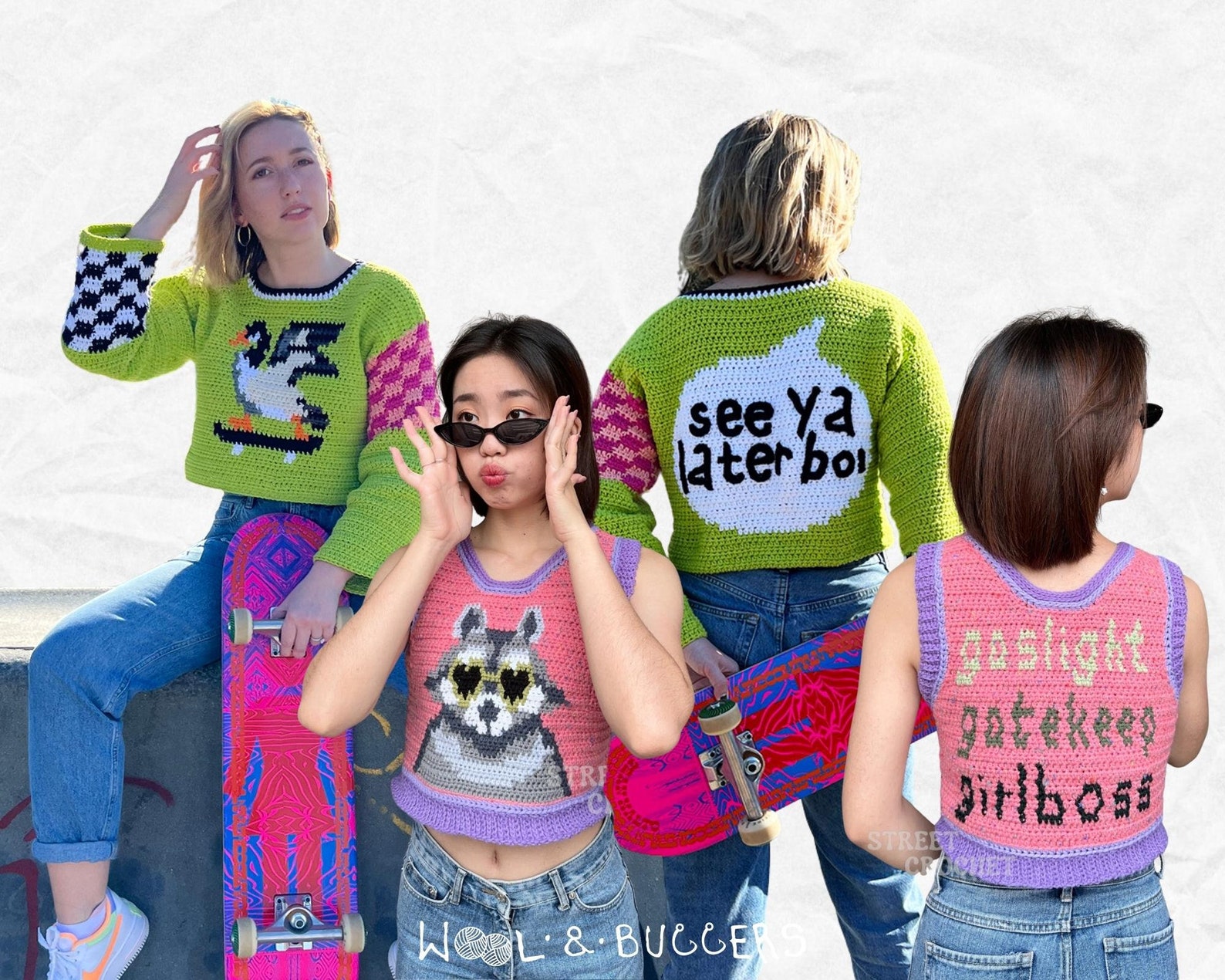 CITY CRITTERS Crochet Pattern Bundle – sk8erboi Sweater and Girlboss ...