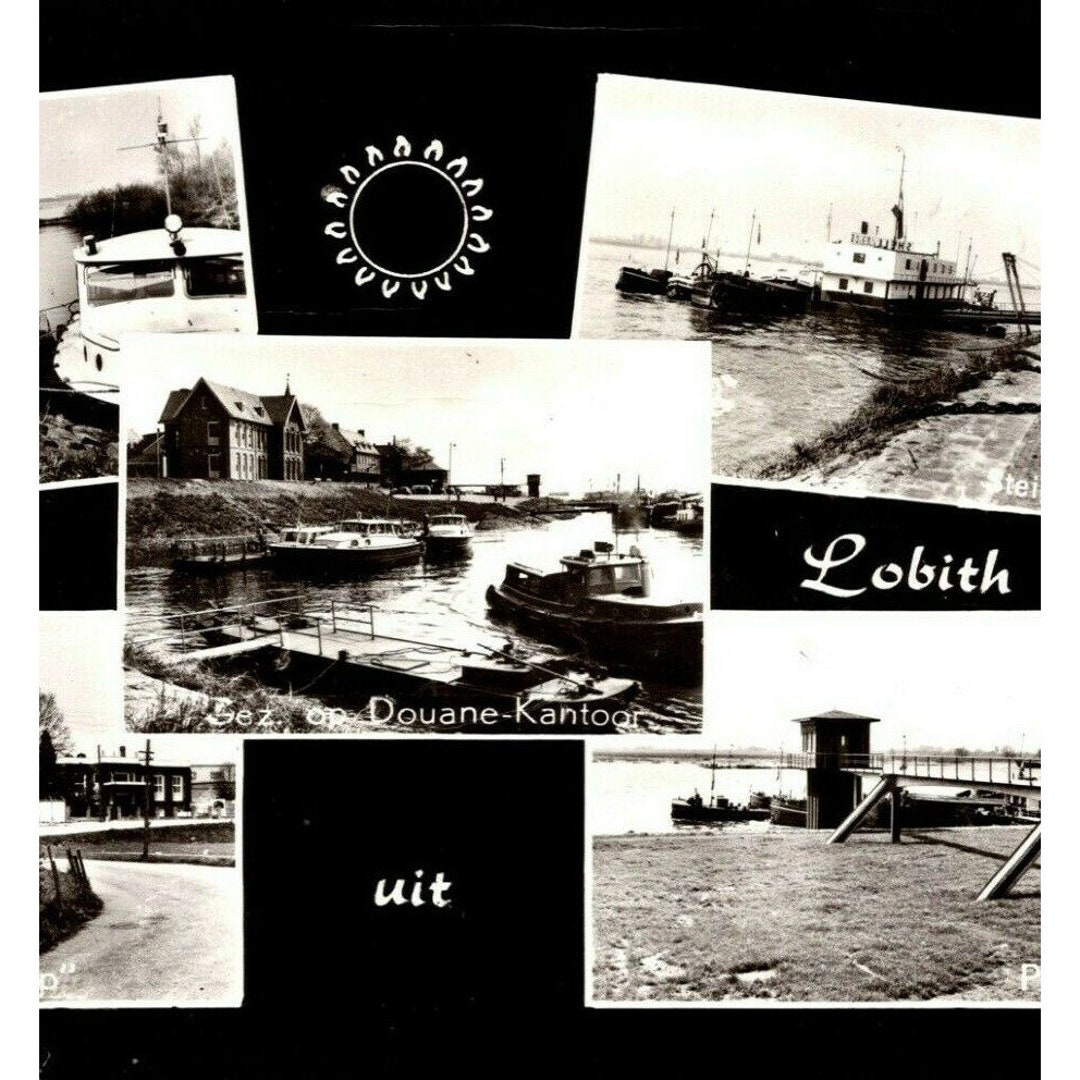 C1960 RPPC Lobith Dutch Port Village Multi View Postcard Real Photo ...
