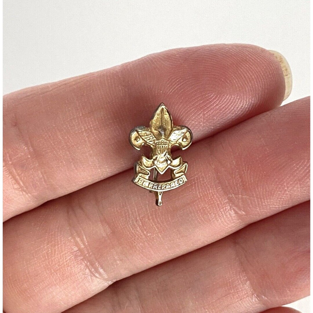 Boy Scouts of America Be Prepared Eagle Fleur De Lis Collar Lapel ...