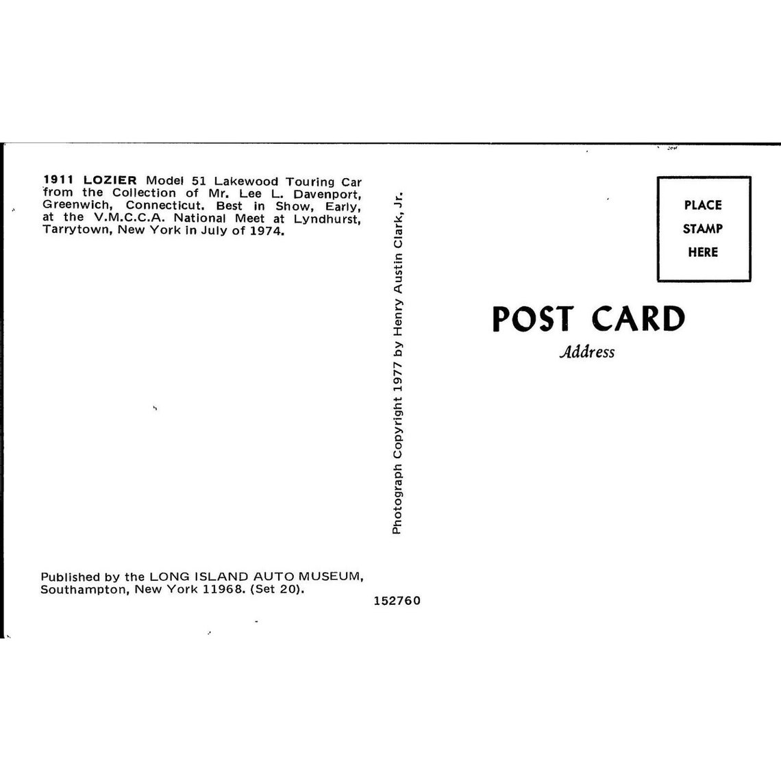 1911 Lozier Model 51 Lakewood Touring Long Island Auto Museum Chrome ...