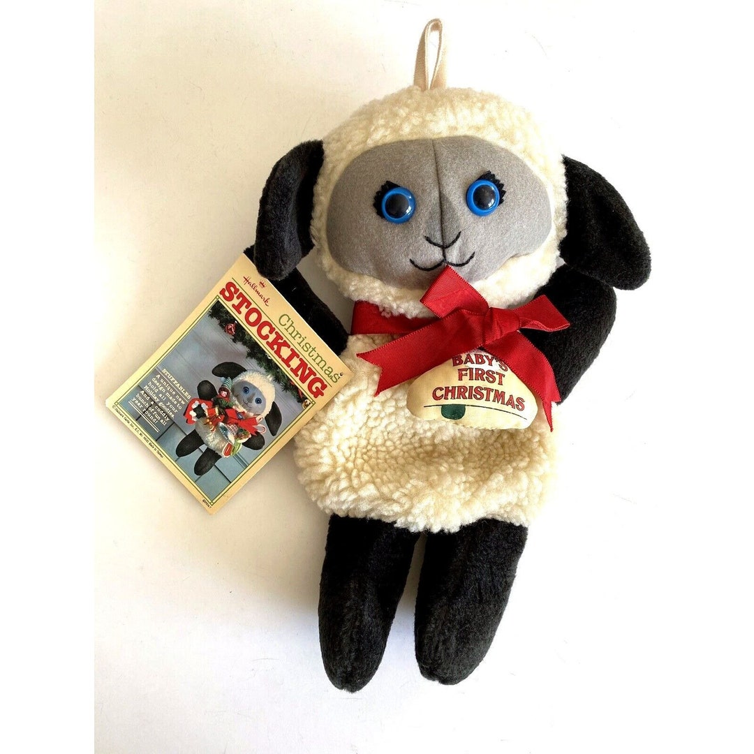 1983 Vintage Hallmark Stuffables Lamb Baby's First Christmas Stocking ...